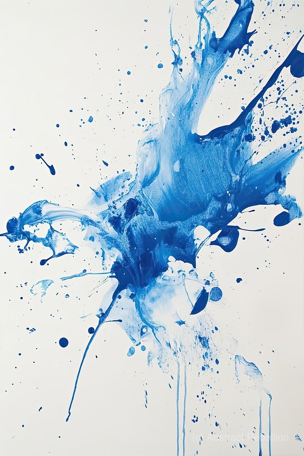 Azure Splash Dance H2N9P 60 by Abstract Rebellion Wall Art