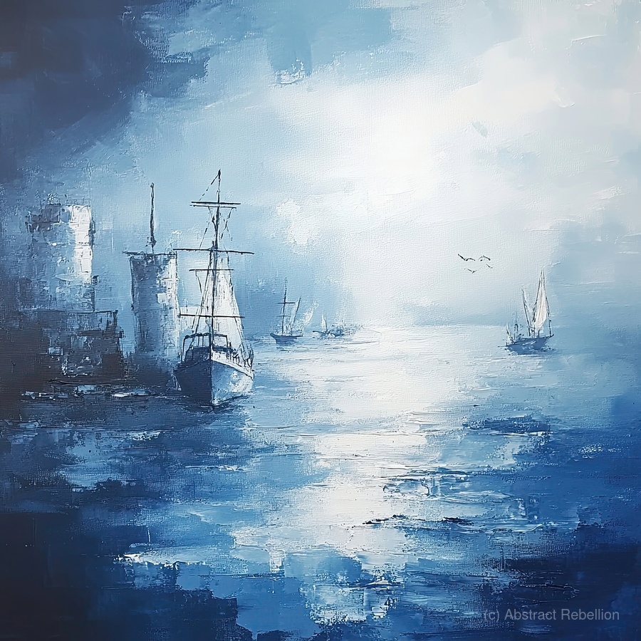Azure Harbor Glow 29HBNZ 45 by Abstract Rebellion Wall Art