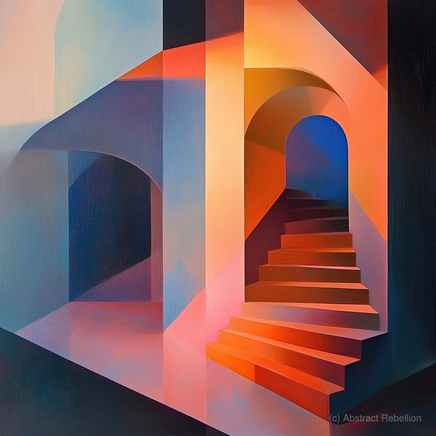 Ascending Passage N92H5J 55 by Abstract Rebellion Wall Art