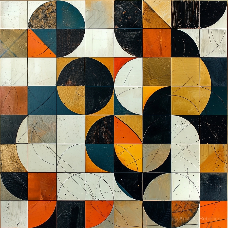 Geometric Harmony by Abstract Rebellion Wall Art