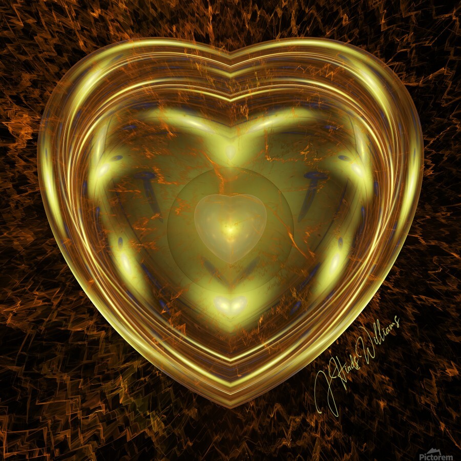 Liquid Heart by Derbyshire Hearts Wall Art
