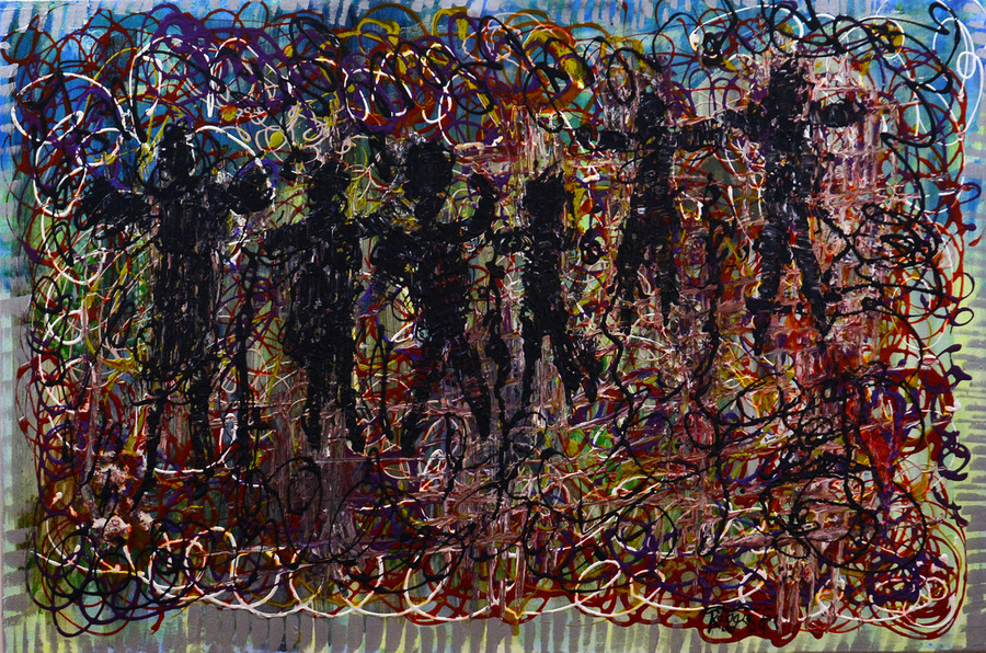 Silhouette Matrix by Reggie S Wall Art