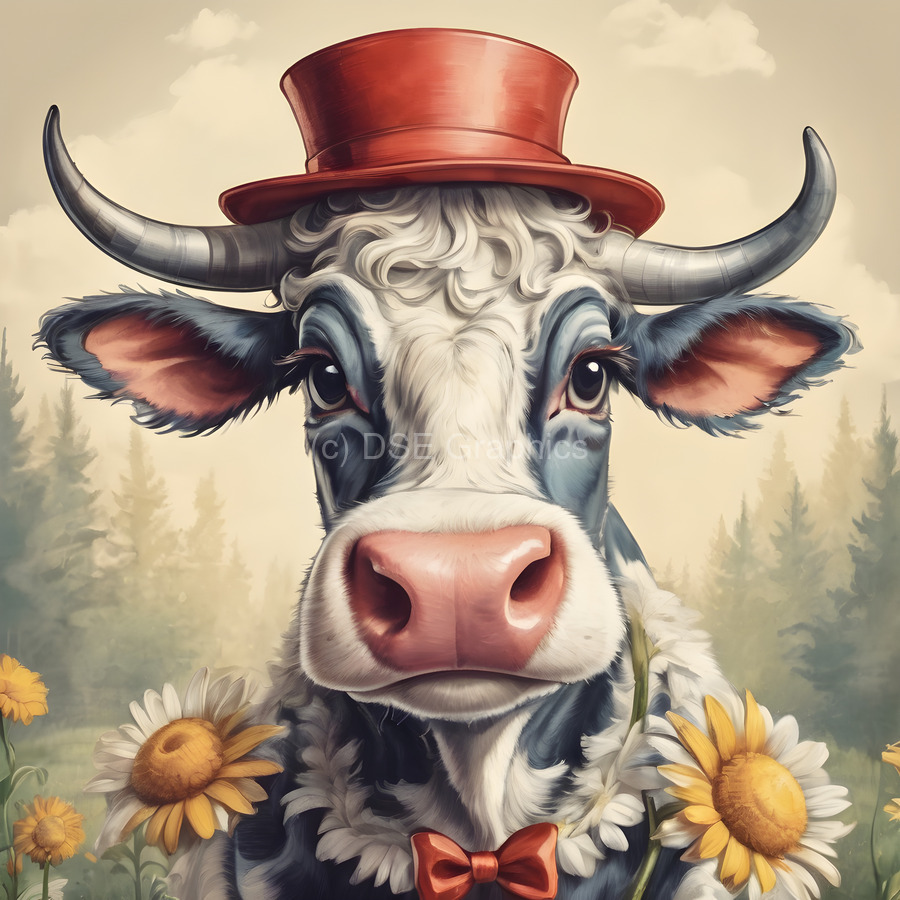 Betsy the Cow by DSE Graphics Wall Art