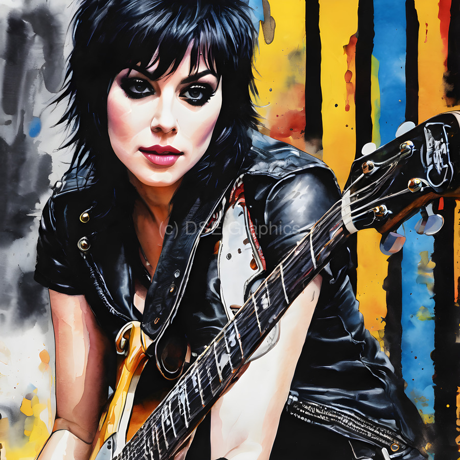 jett4-Joan Jett by DSE Graphics Wall Art