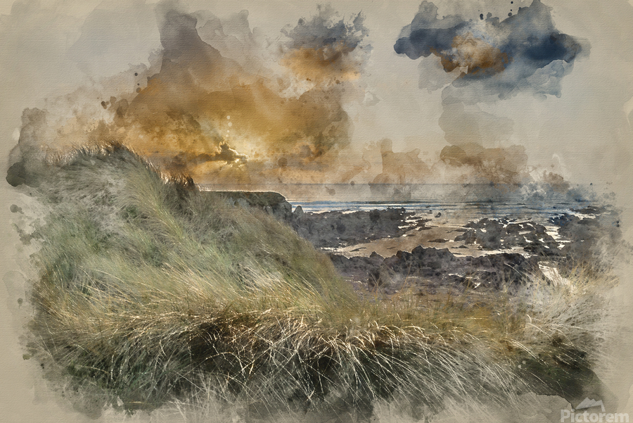 Watercolour painting of Beautiful landscape image of Freshwater by ...