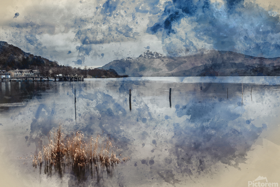 Digital watercolour painting of Beautiful landscape image of Loc par ...