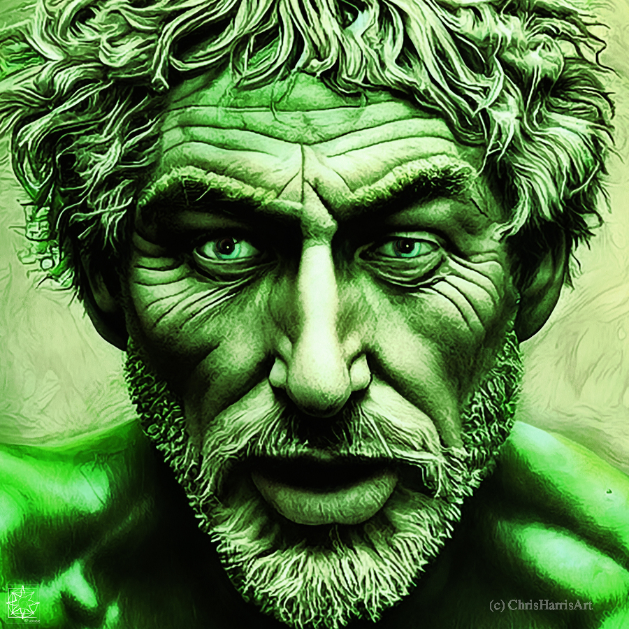 The Green Man 2 by ChrisHarrisArt Wall Art