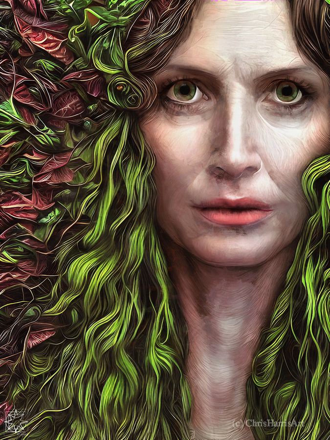 The Green Woman 2 by ChrisHarrisArt Wall Art