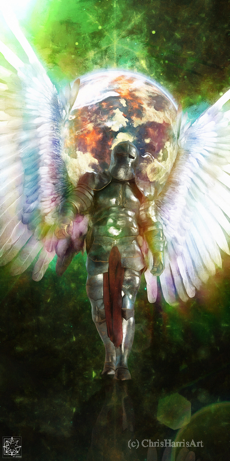 Winged Warrior by ChrisHarrisArt Wall Art