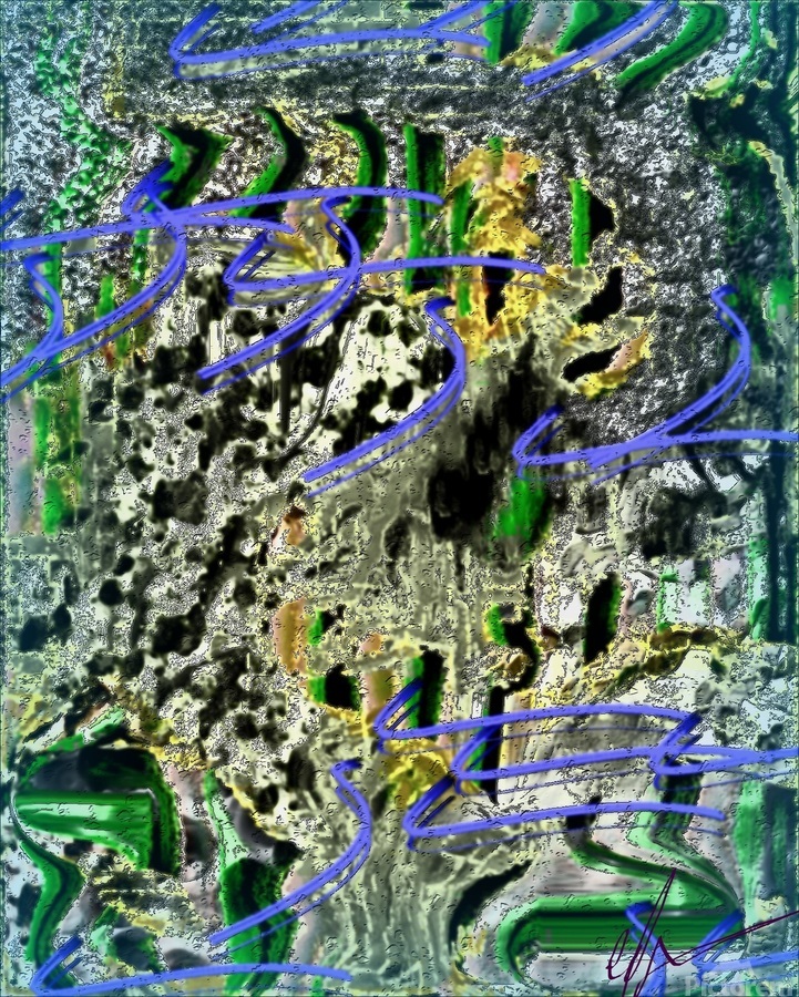 Blue Ghost Fireflies Swarm Southern Appalachia by Ed Purchla Wall Art