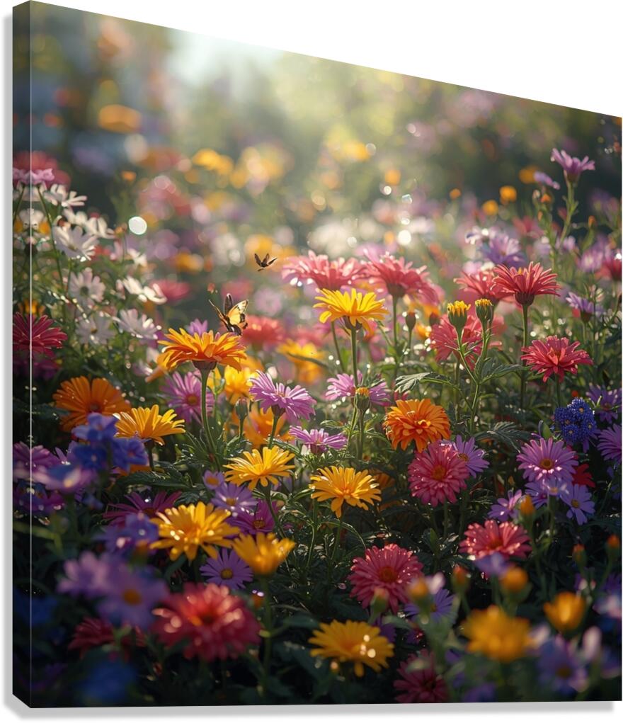 Radiant Spring Garden in Bloom by ahmedherzawy Wall Art