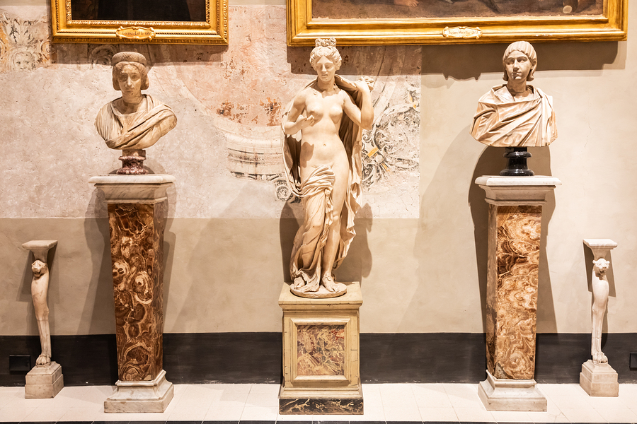 Antique art museum interior by Paolo Modena Wall Art