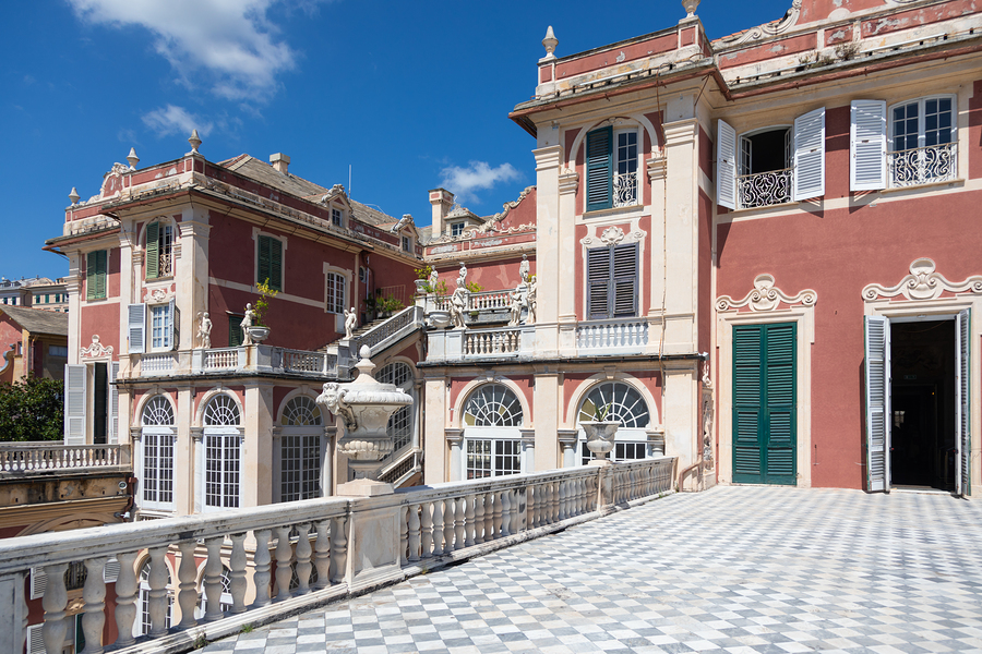 Genoa Italy Royal Palace Palazzo Reale exterior with blue by Paolo ...