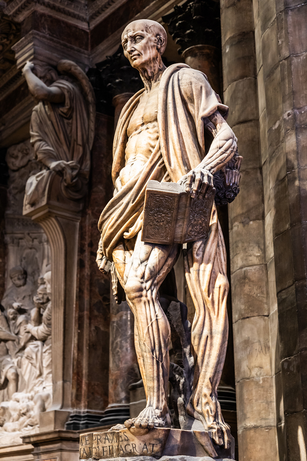 Statue of Saint Bartholomew flayed San Bartolomeo Scorticato by Paolo ...