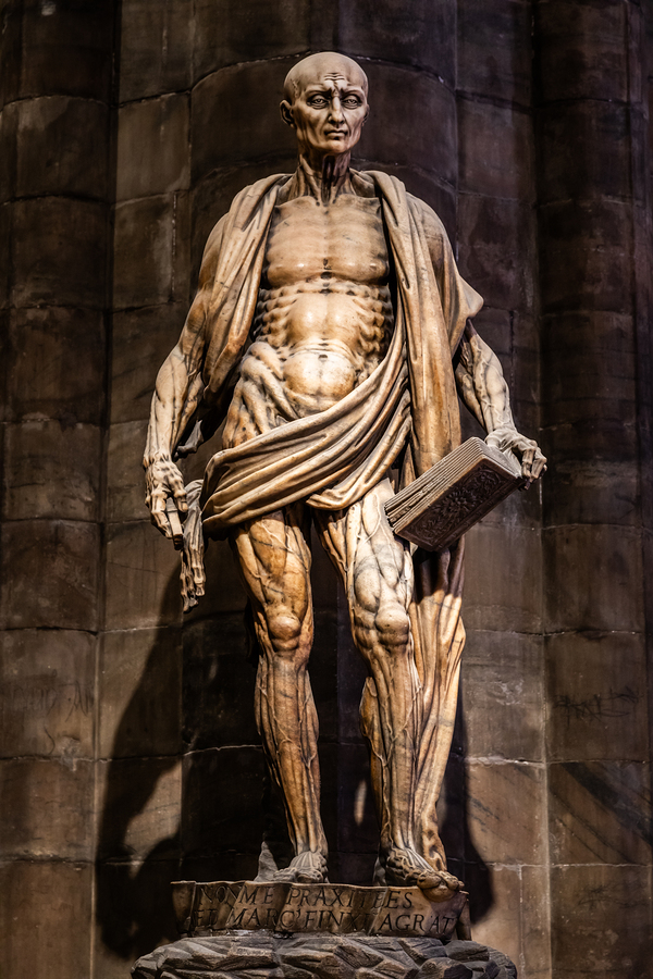 Statue of Saint Bartholomew flayed San Bartolomeo Scorticato by Paolo ...