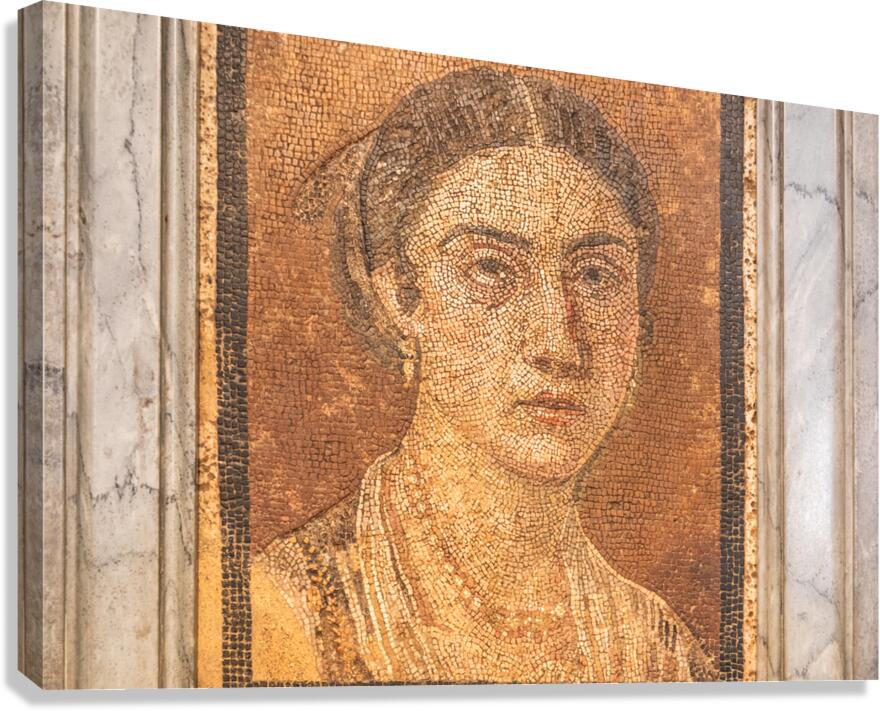 Ancient Roman Female Portrait Mosaic from Pompeii Naples Archae by ...