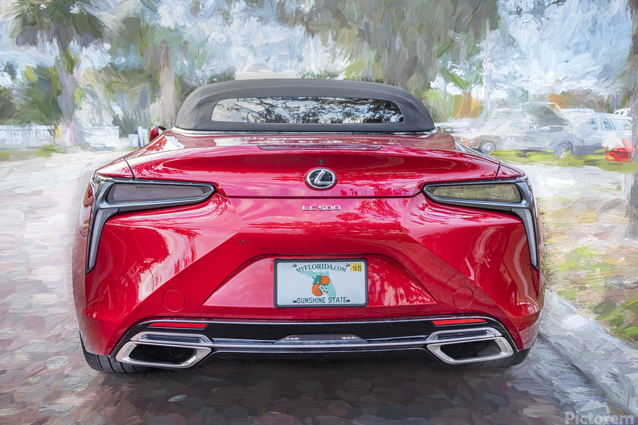 2021 Infrared Lexus LC500 Convertible X1 1 by Rich Franco Wall Art