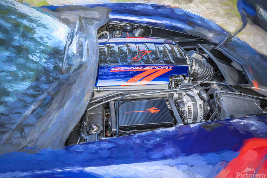 2017 Corvette C7 Grand Sport IMSA Wide Body X 6 by Rich Franco Wall Art