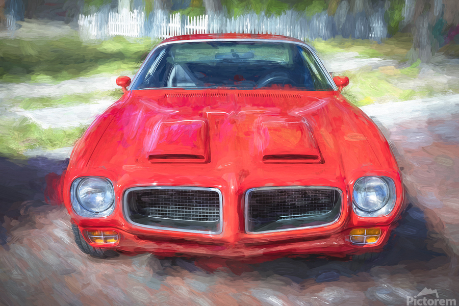 1970 Red Pontiac Firebird Ram Air Formula 400 X1 12 by Rich Franco Wall Art