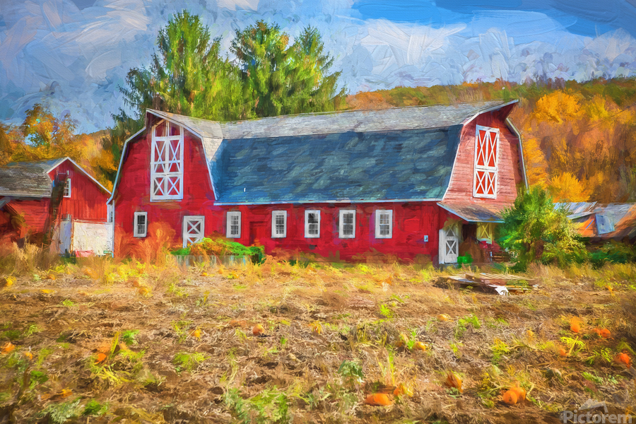 Old Red Barn Fall Foliage Sussex County New Jersey X100 by Rich Franco ...