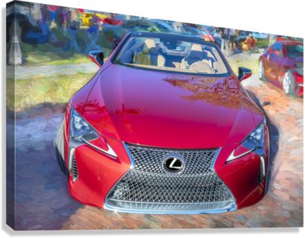 2023 Infrared Lexus LC500 Convertible X 18 by Rich Franco Wall Art