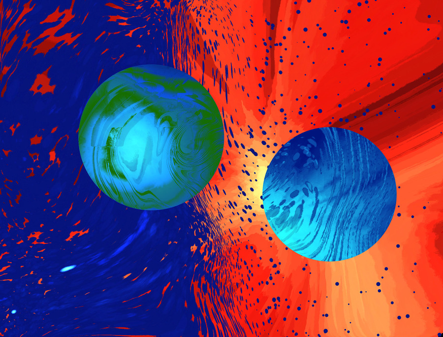 worlds collide by Arrow3650 Wall Art