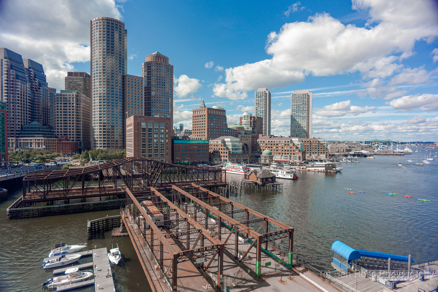 Lookout Roof Boston by Ben Ross Photography Wall Art