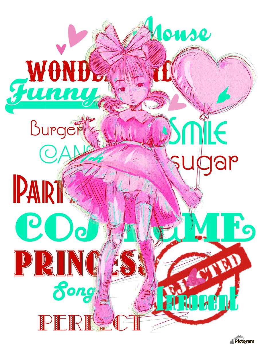 minnie mouse by PsychoDelicia Wall Art