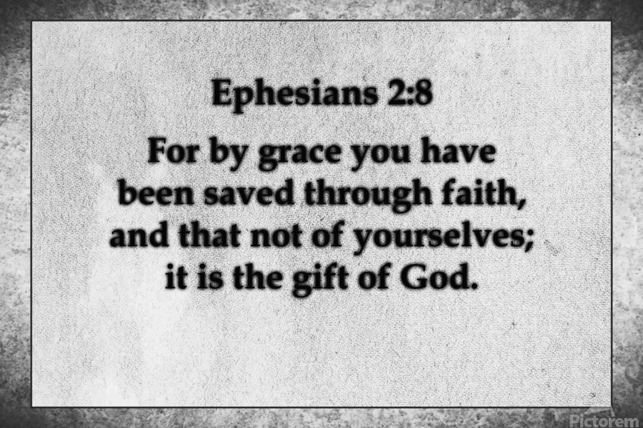 Ephesians 2 8 by Artistic Bible Wall Art