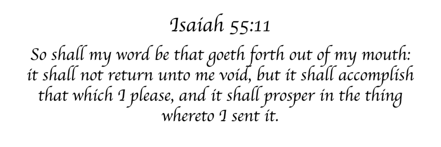 Isaiah 55:11 Panoramic White by Artistic Bible Wall Art