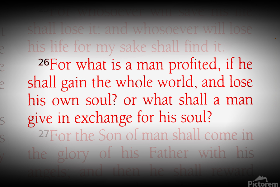 Matthew 16:26 - Artistic Bible Scriptures and Verses by Artistic Bible ...