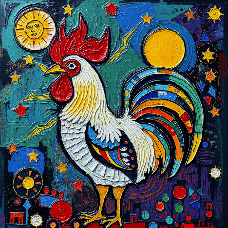 Rooster 2025 05 21 22 13 10 by Magikheart Wall Art