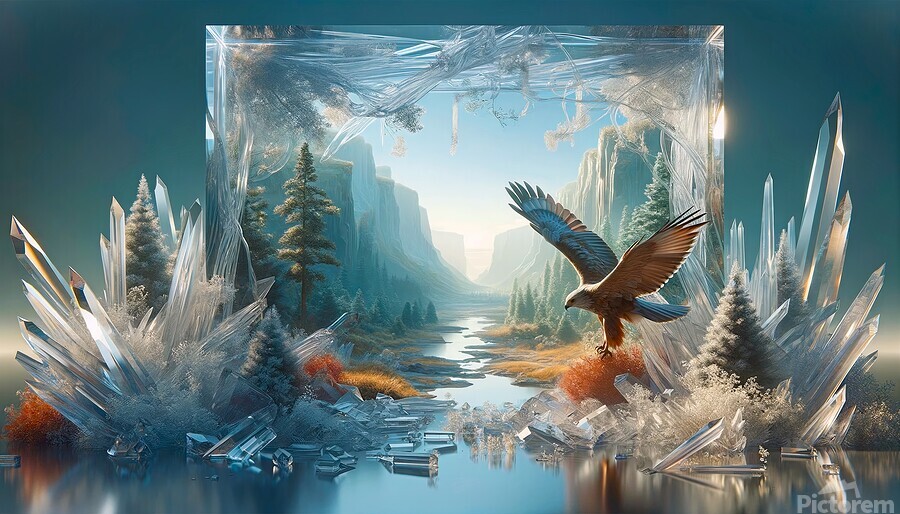 Crystal Hawk Canyon by Byron Johnson Wall Art