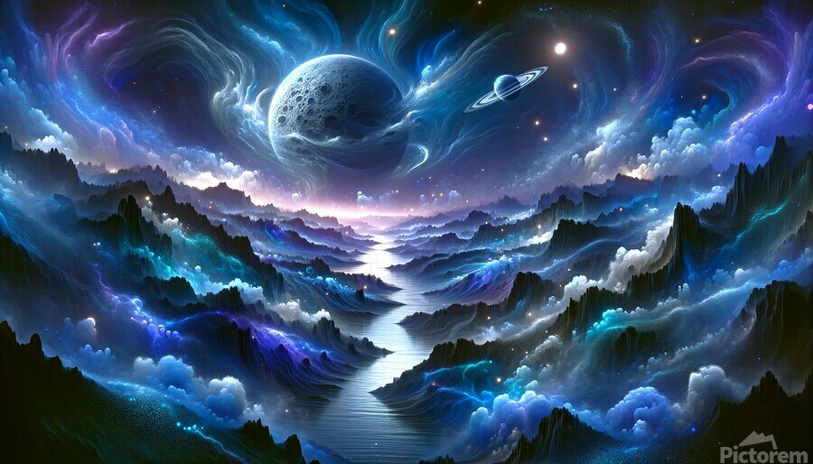 Piercing Planet Profiles by Byron Johnson Wall Art