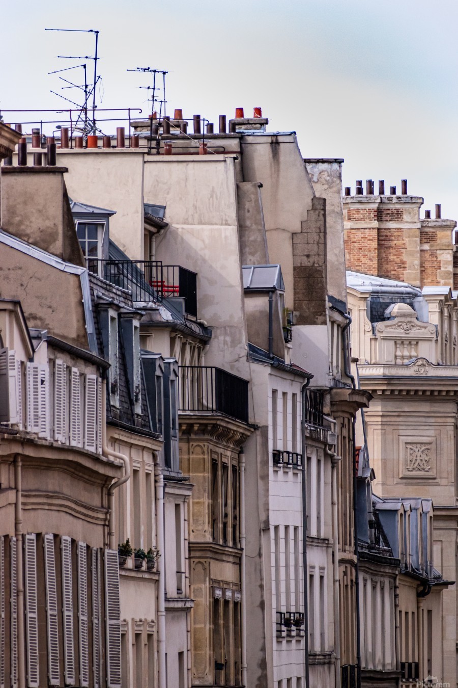 Paris Buildings All in a Row by Jean Farrell Wall Art