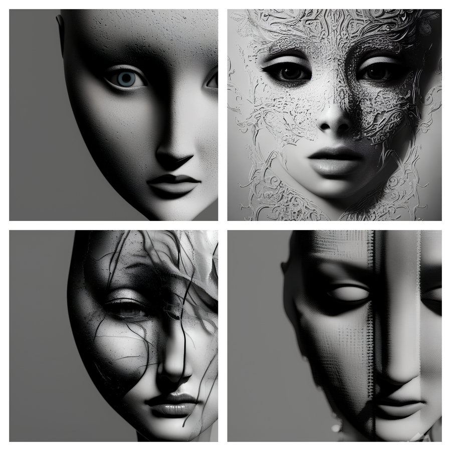 Four Faces by Roger Harrison Wall Art