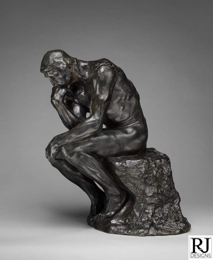 The Thinker modeled ca. 1889 cast ca. 1910 Auguste Rodin French view 2 ...