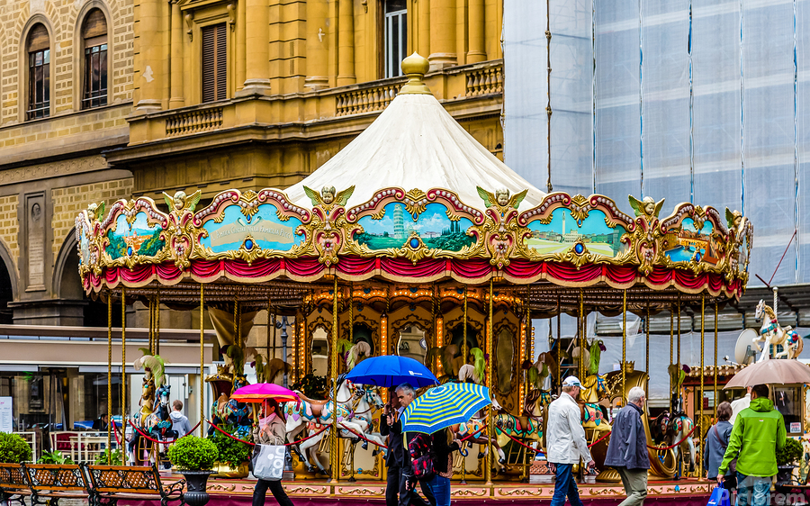 Carousel in Florence by Darryl Brooks Wall Art