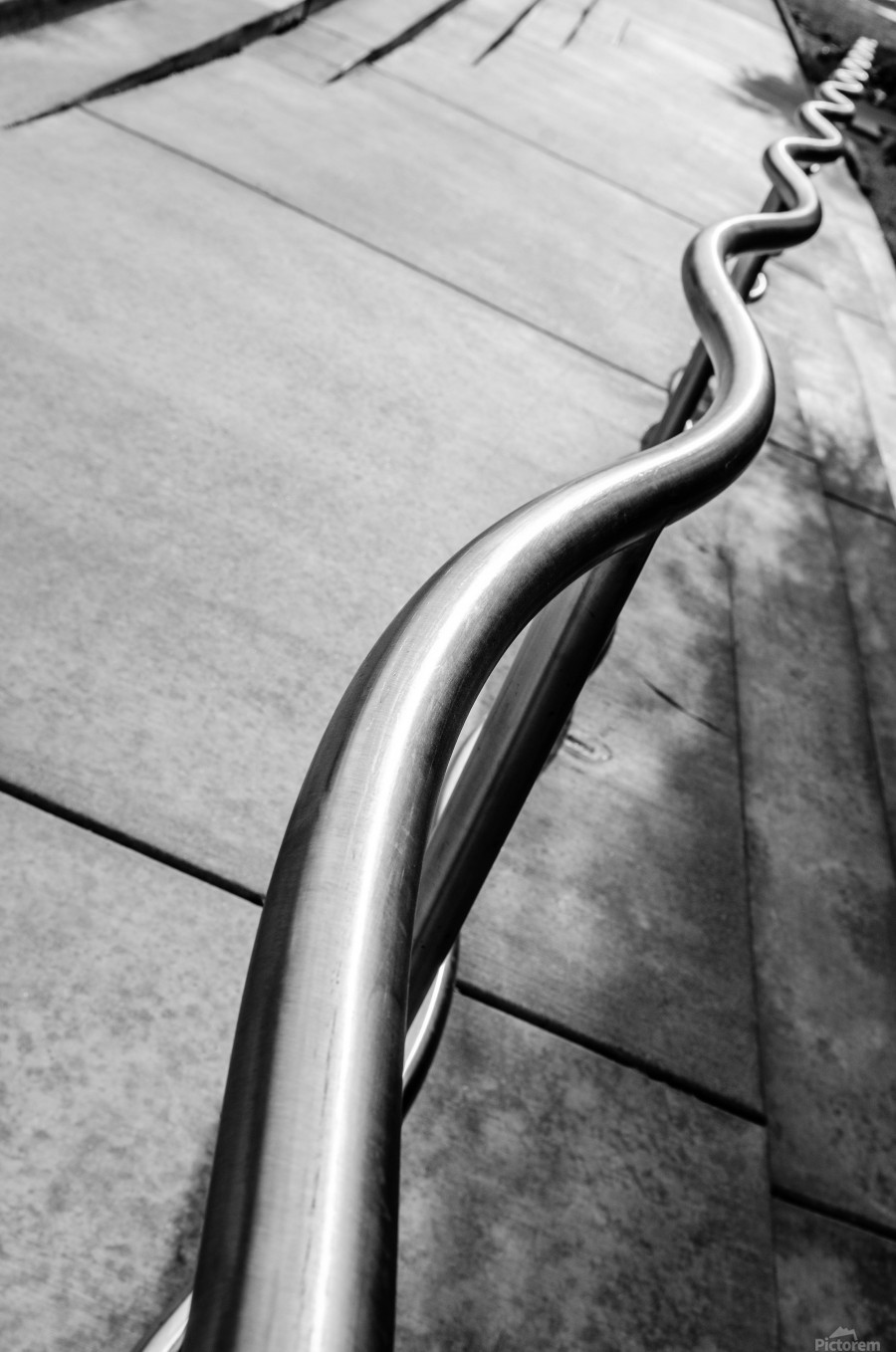 Curved Railing Abstract by David Pinter Wall Art