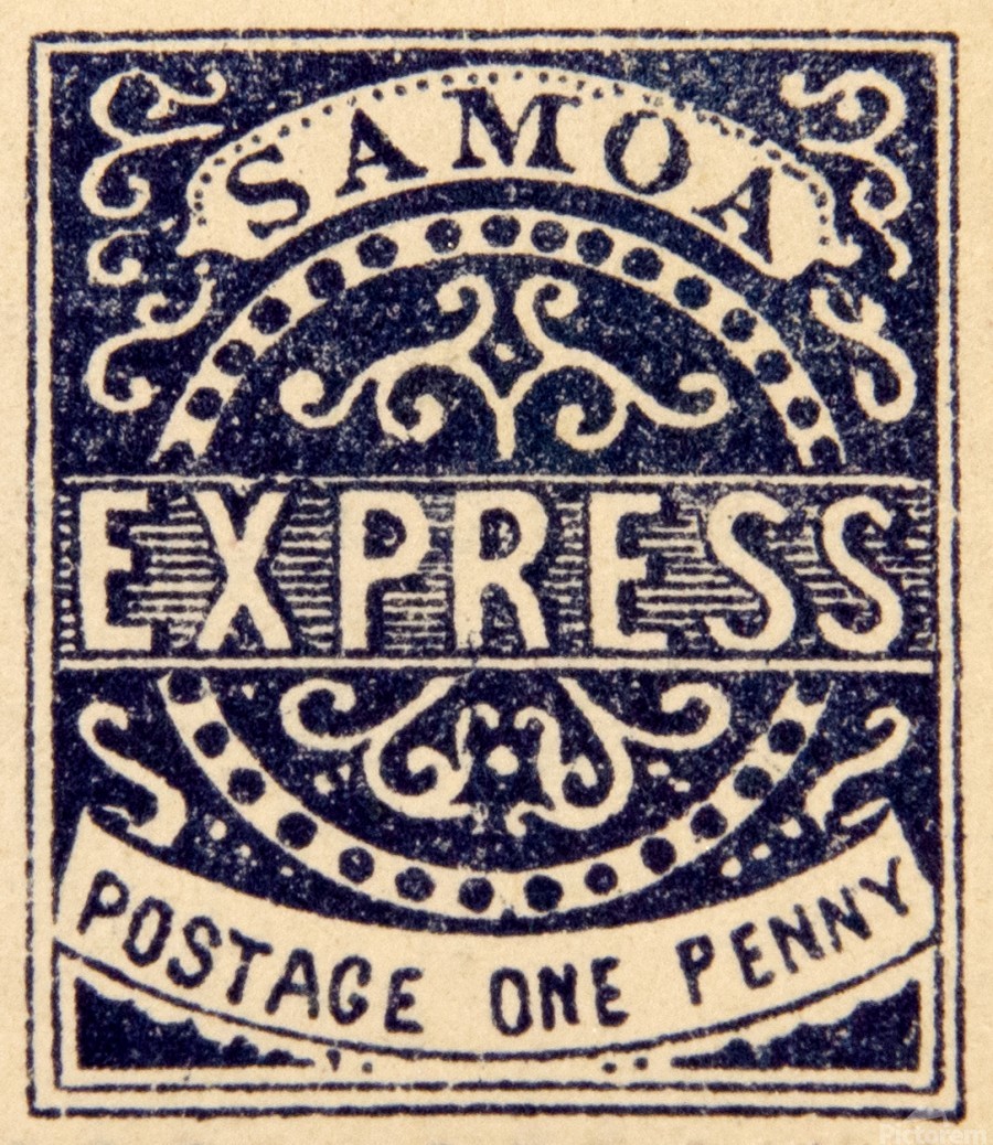 Samoa 2 Stamp by David Pinter Wall Art