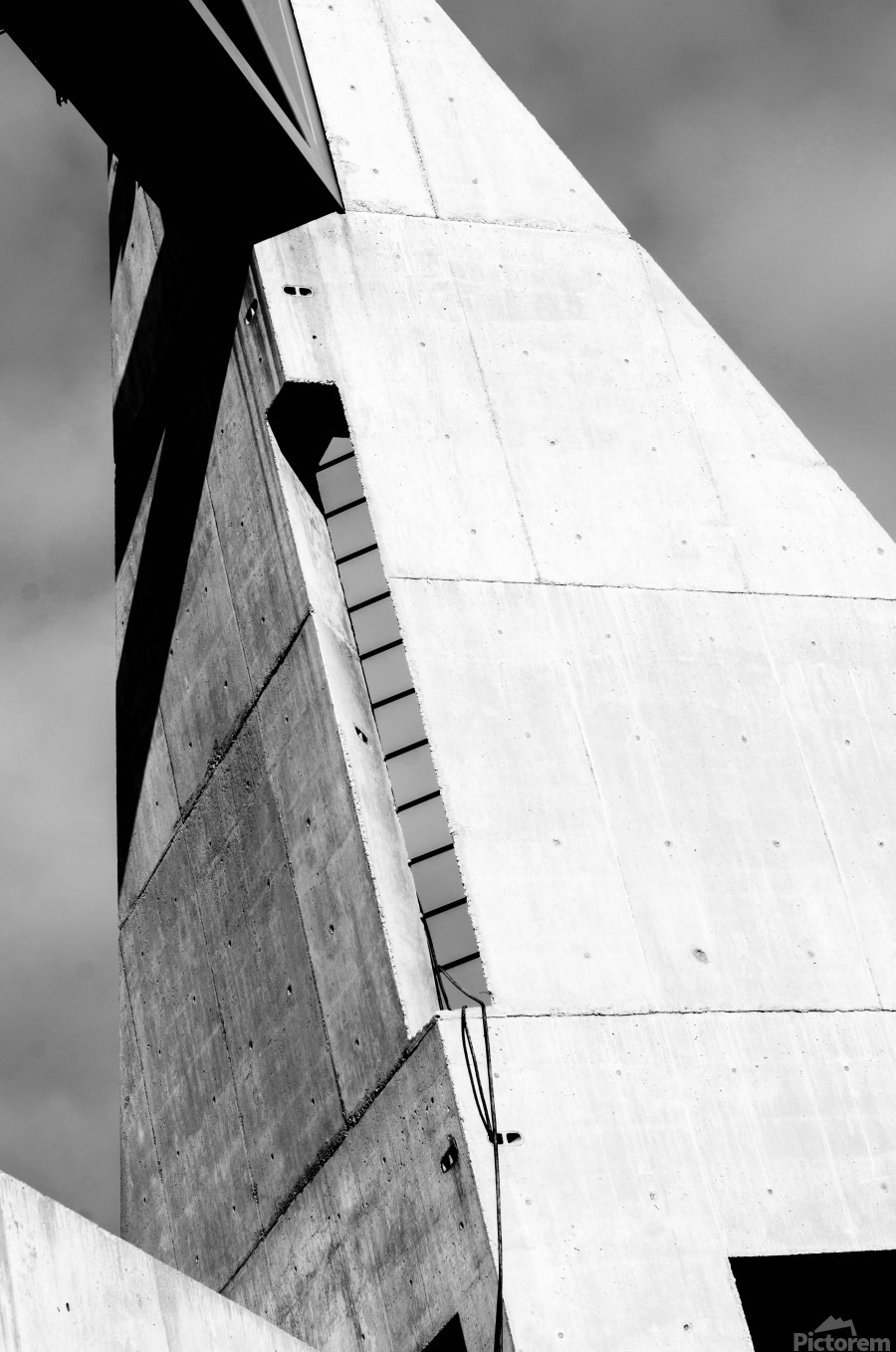 Concrete Architecture with Sky by David Pinter Wall Art