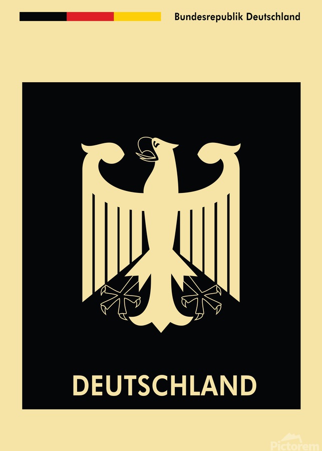 Germany Eagle Artwork by Scandinavian Design Wall Art
