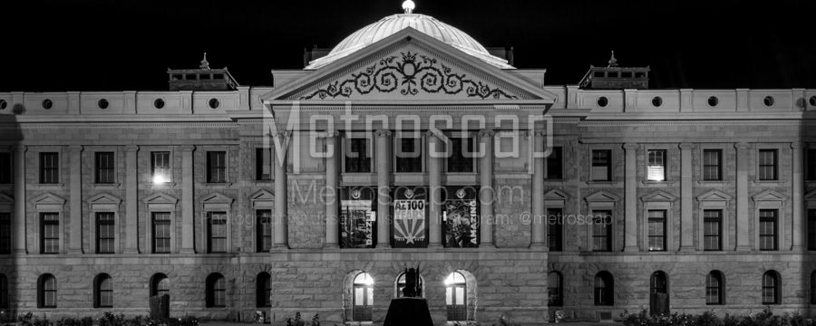 arizona capitol building panoramic 2401 Capitol by Black And White Wall Art