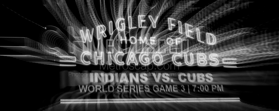 wrigley field sign world series panoramic 3073 N by Black And White ...