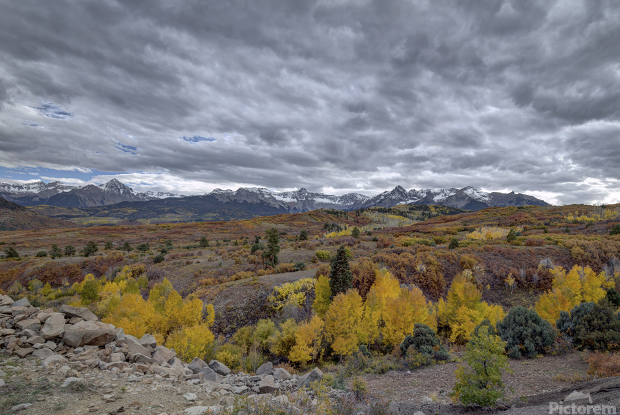 AUTUMN STORM OVER THE MOUNT SNEFFELS RANGE by Bill Sherrell Wall Art