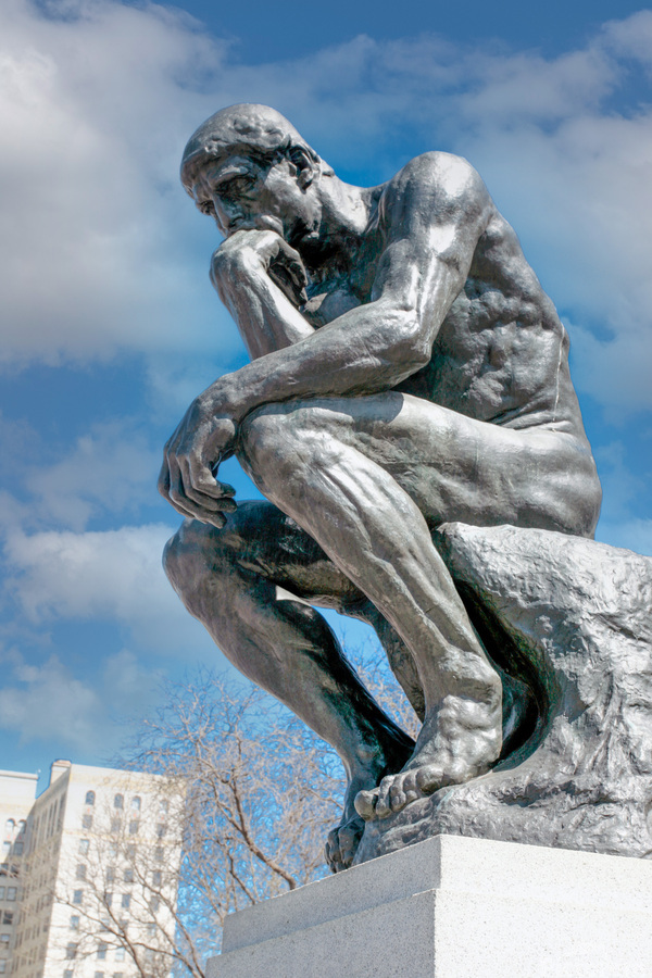 Rodin the Thinker at the DIA by Laszlo Regos Wall Art