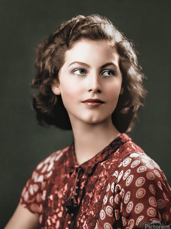 Teenage Ava Gardner 1939. Colorized by Dejan Travica Wall Art
