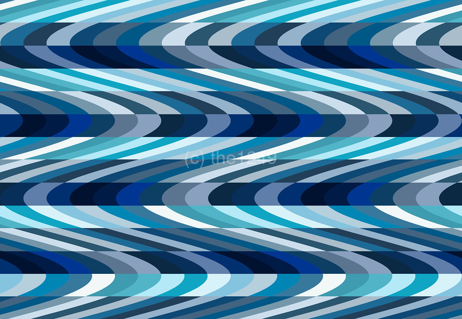 Bluey Waves by the1249 Wall Art