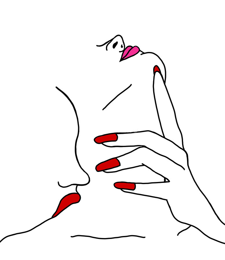 Neck Kiss by the1249 Wall Art