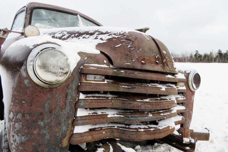 SNOWY TRUCK by Mathieu LeBlanc Wall Art